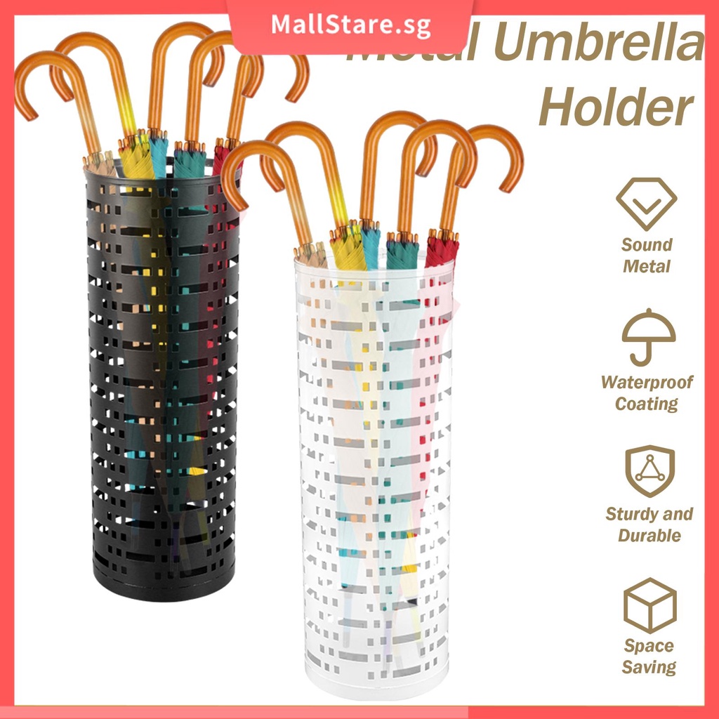 Umbrella Stand Rack Free Standing Round Metal Umbrella Holder Canes ...