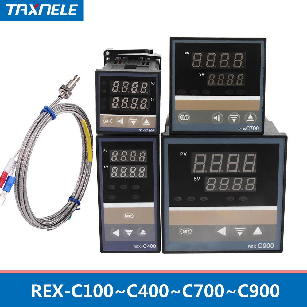 TAXNELE PID Digital temperature controller REX C100 C400 C700 C900 Thermostat SSR Relay output ...