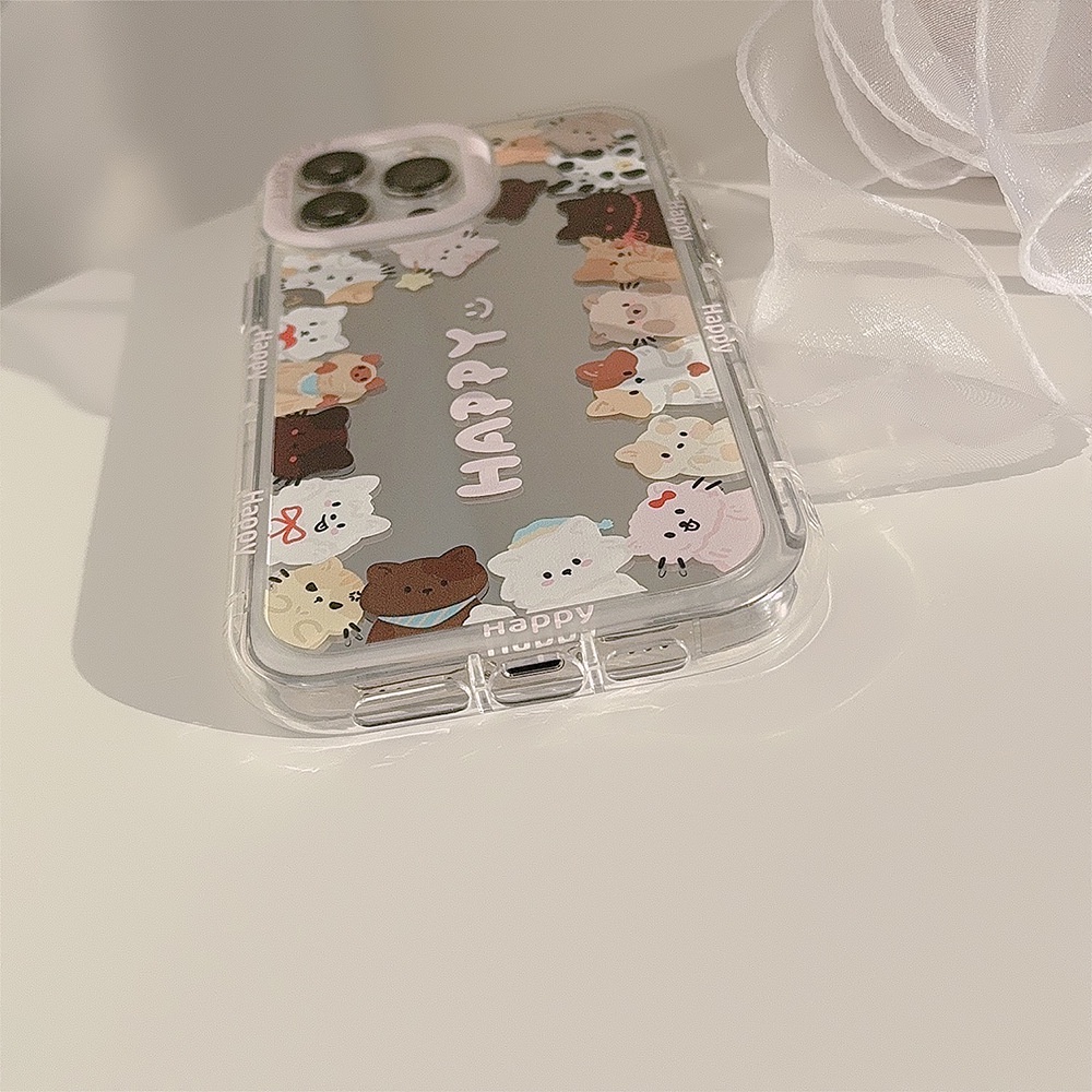 Mirror ins cute cat drop proof phone case tpu silicone for apple iphone ...