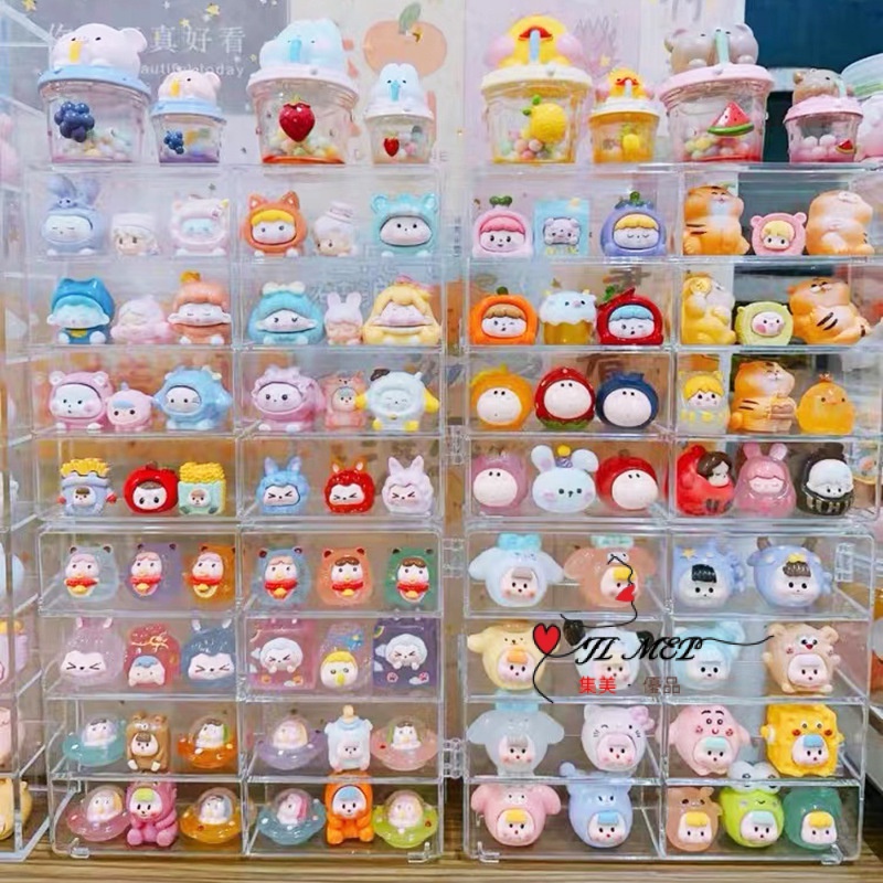 Cute Cute grain display box transparent blind box doll display display ...