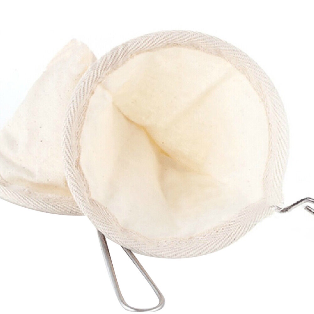 Flannel Cloth Coffee Filter Strainers with Steel Handle,Reusable ...