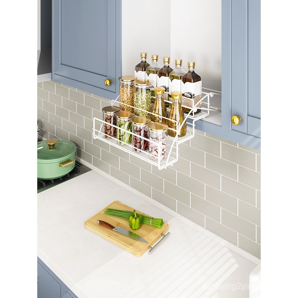 Higold Kitchen Hanging Cabinet Lift Basket Pull-down Storage Rack Up ...
