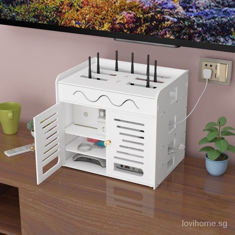 READY STOCK router rack Storage rack Home wifi rack wall wifi router ...