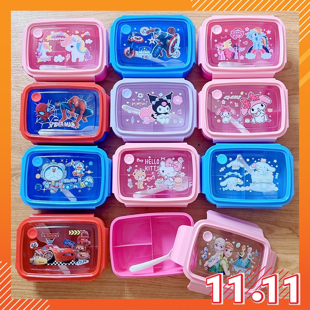 MAY Layer Lunch Box Storage Container Kids School Children Cartoon ...