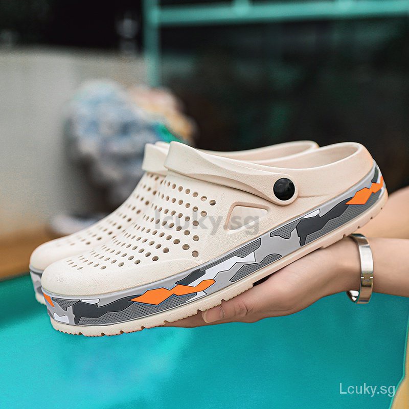 Loveu [One Shoe Two Wear] Summer Hole Shoes Sandals Men'S Trendy Hollow ...