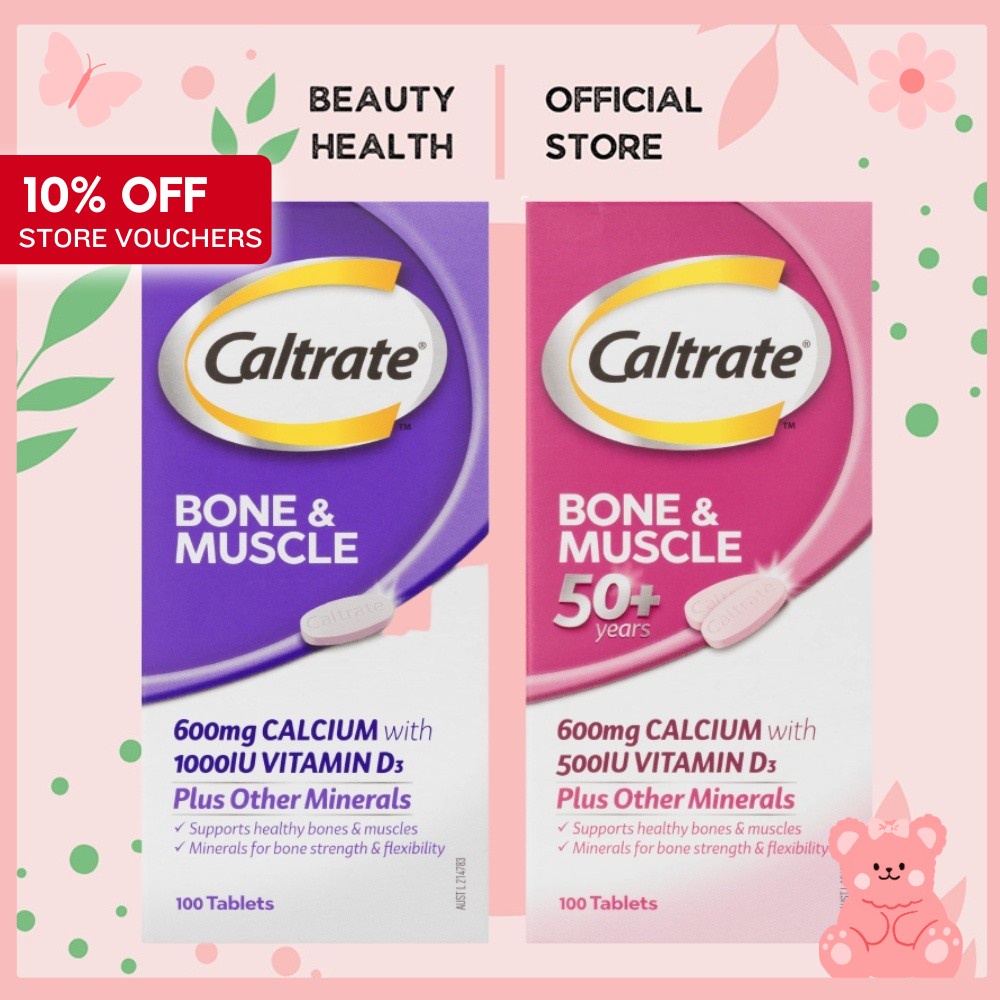 Caltrate Bone and Muscle 100 Tabs | Caltrate Bone and Muscle 50+ 100 ...