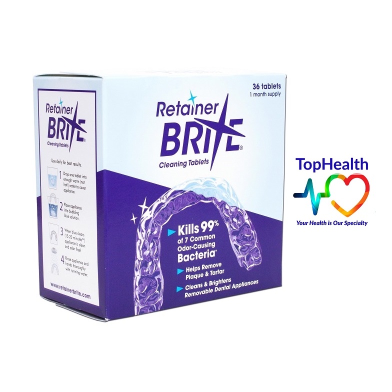 RETAINER BRITE CLEANING TABLETS Ortho Braces Essix Retainers Aligners ...