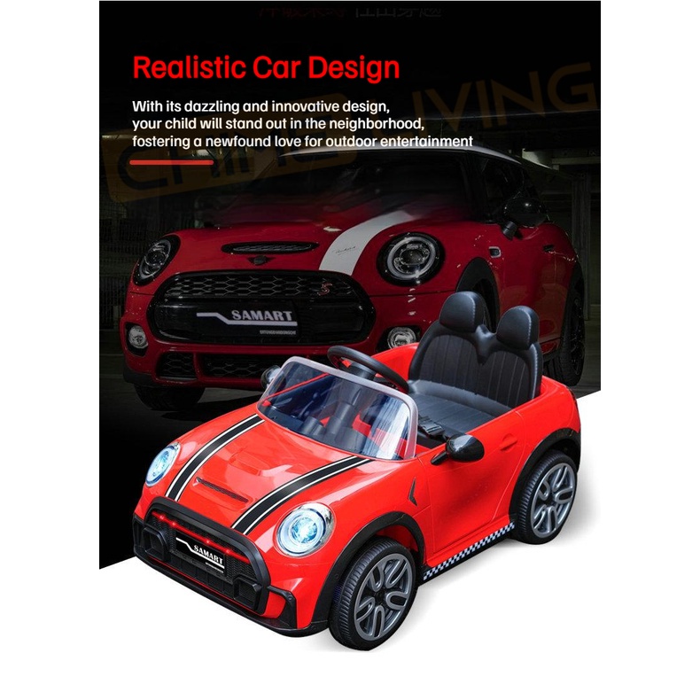 Kids Mini Cooper Electric Big Toy Car Remote Control | Baby Kid Infant ...