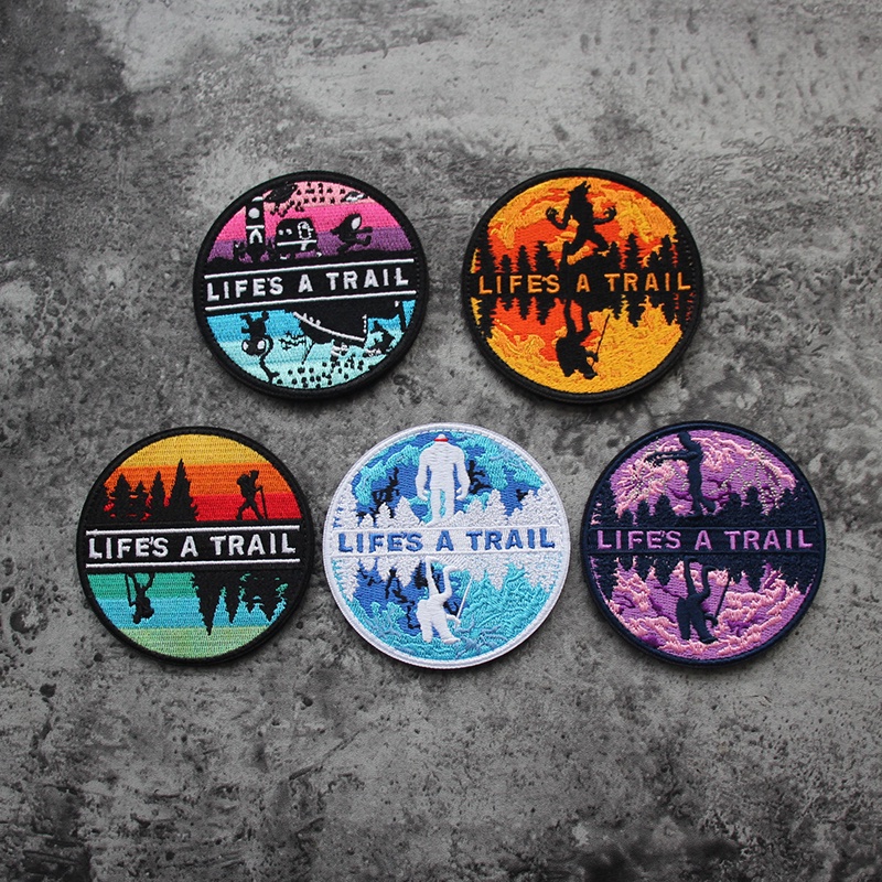 New Design Outdoor Embroidery Velcro Landscape Morale Badge LIFES IS A ...