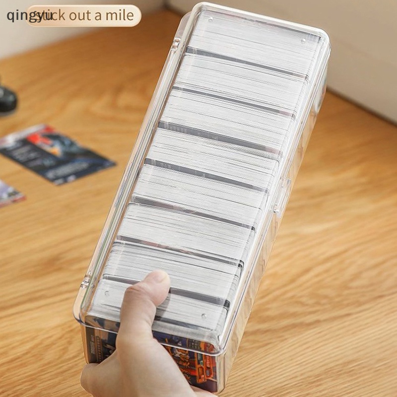 【QUSG】 Transparent Hot Trading Card Deck Box Large Capacity Container ...