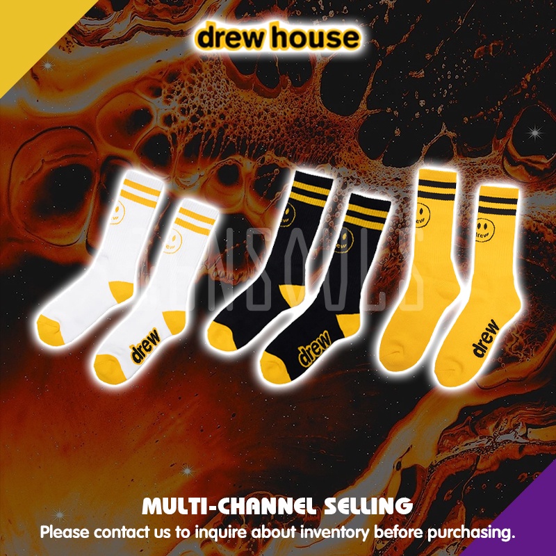 Drew House Mascot Stripe Socks American Style USA Streetwear Unisex ...