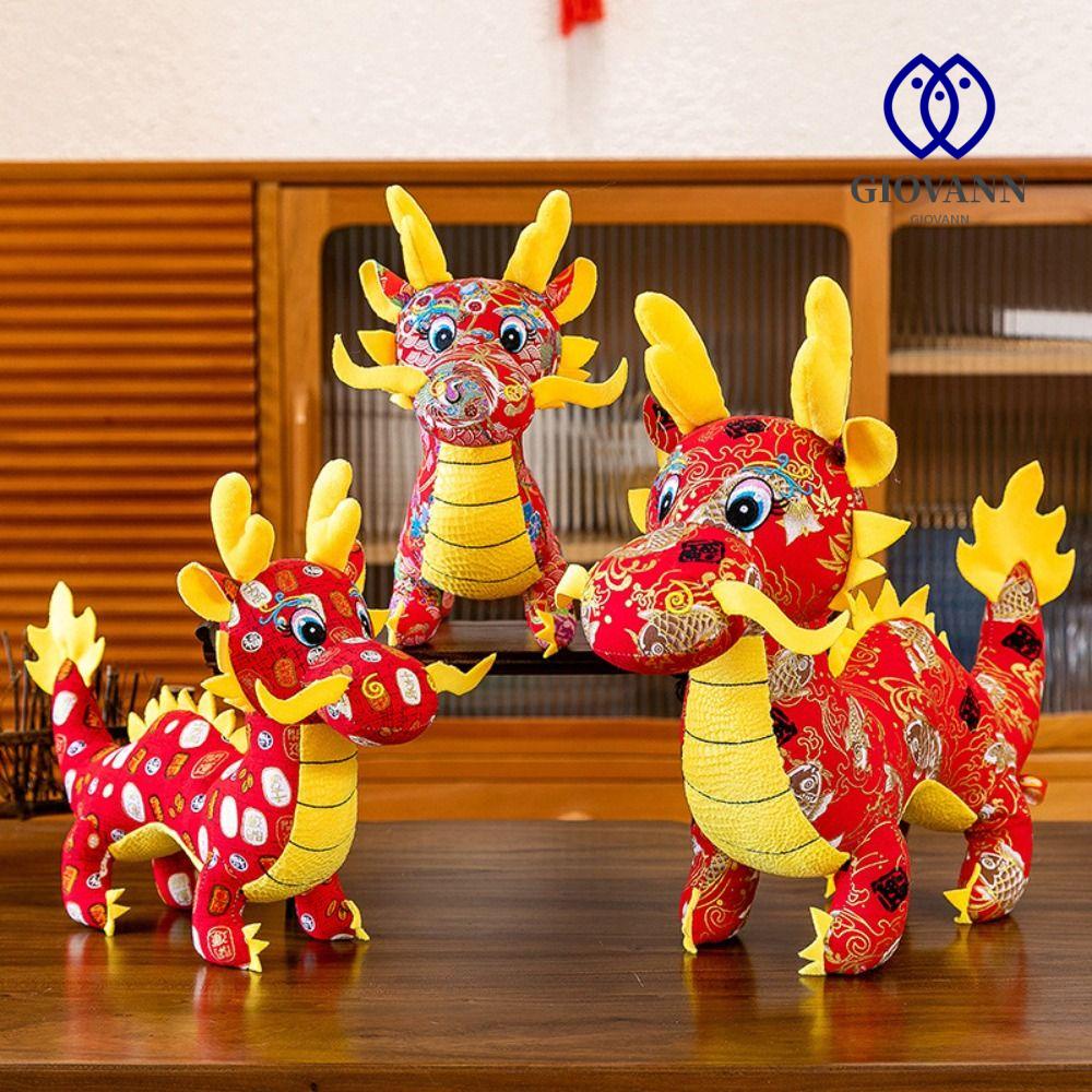 GIOVANNI Chinese Dragon Plush Toys, Zodiac Dragon Cartoon Zodiac Dragon ...