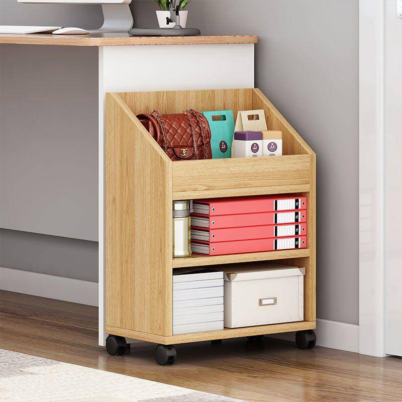 Mobile desk side bookshelf, bedside storage rack, bedroom desk side ...
