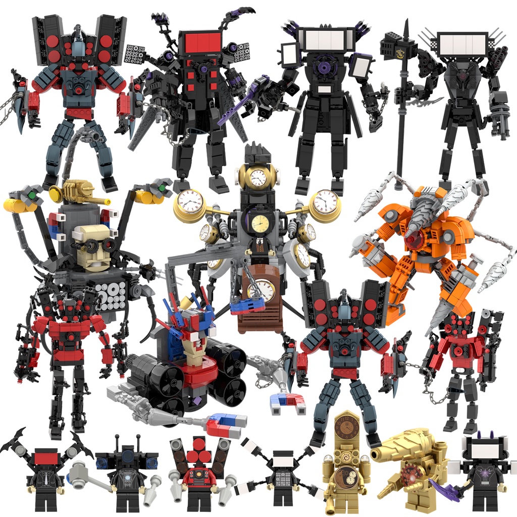 GOROCK MOC Skibidi Toilet Titan Tv Man v3 /Speakerman/Titan Cameraman ...