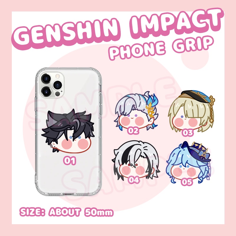 Genshin Impact Anime Phone Grip Freminet Phone Pendant Arlecchino Phone ...