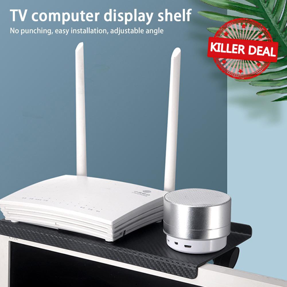 Home Organizer Adjustable TV Screen Top Shelf Rack Desktop Router Rack ...