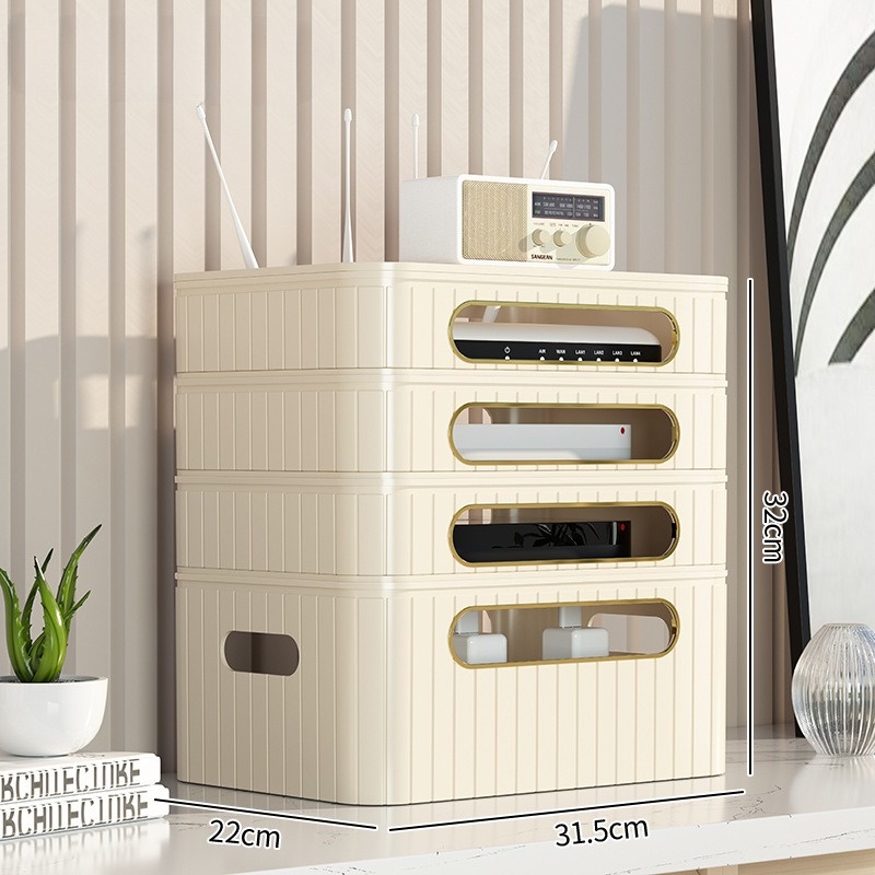 EISHO Wifi Router Storage Box Tv Set-top Box Shelf Socket Wire ...