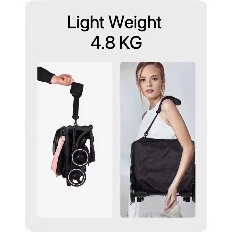 Baby Pocket Stroller Reclineable Compact Stroller Cabin Stroller Light ...