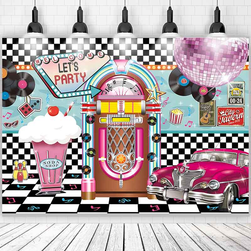 Retro Party 80's Disco Birthday Backdrop For Photography Baby Shower ...