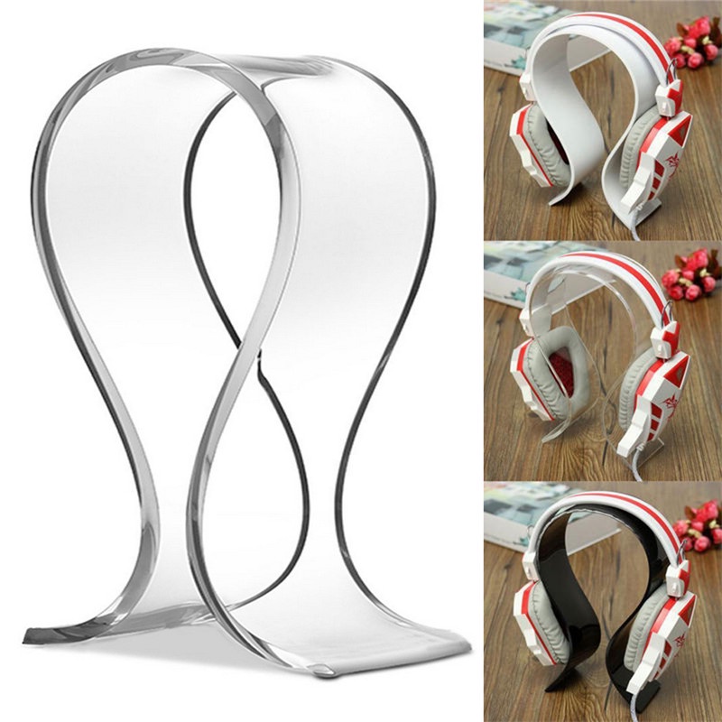 OP Acrylic Earphone Headset Desk Display Stand Hanger Holder For ...
