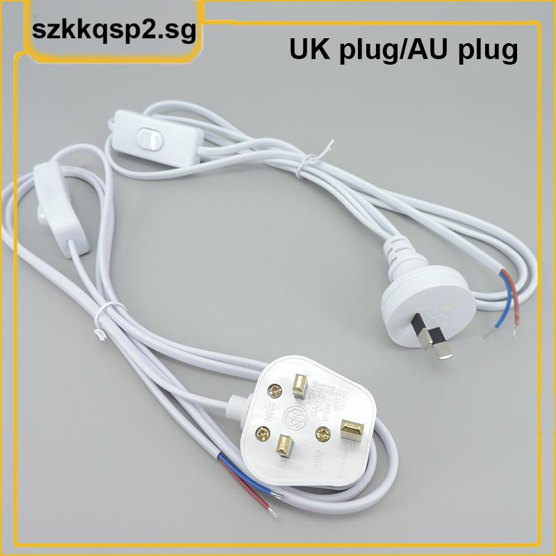 220v 2pin UK AU Plug electric AC Power supply Cord 1.8m Switch Plug ...