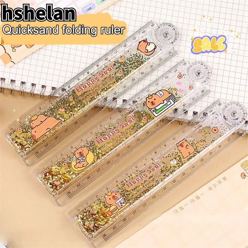 HSHELAN Straight Ruler, Multifunctional 30CM Capybara Folding Ruler ...