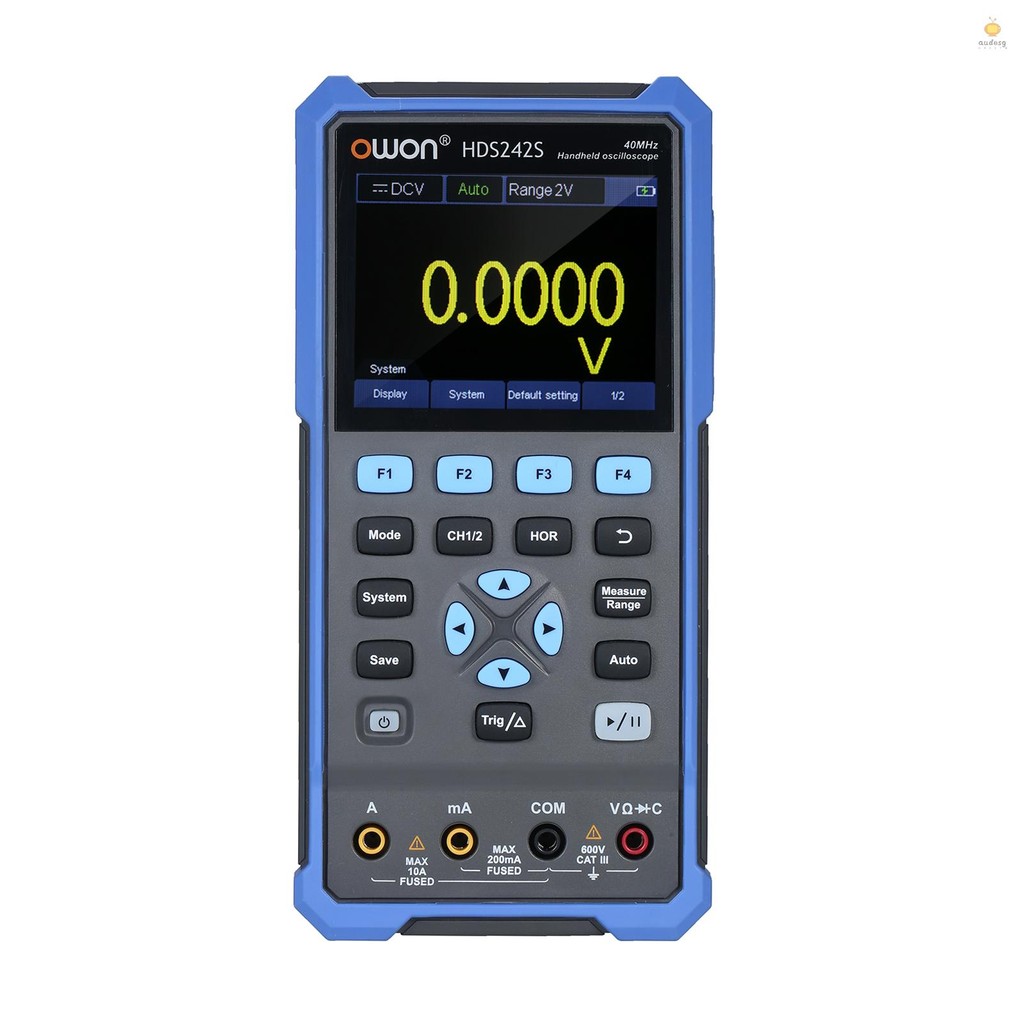 OWON HDS242S 2-CH Handheld Oscilloscope Multimeter Waveform Generator 3 ...
