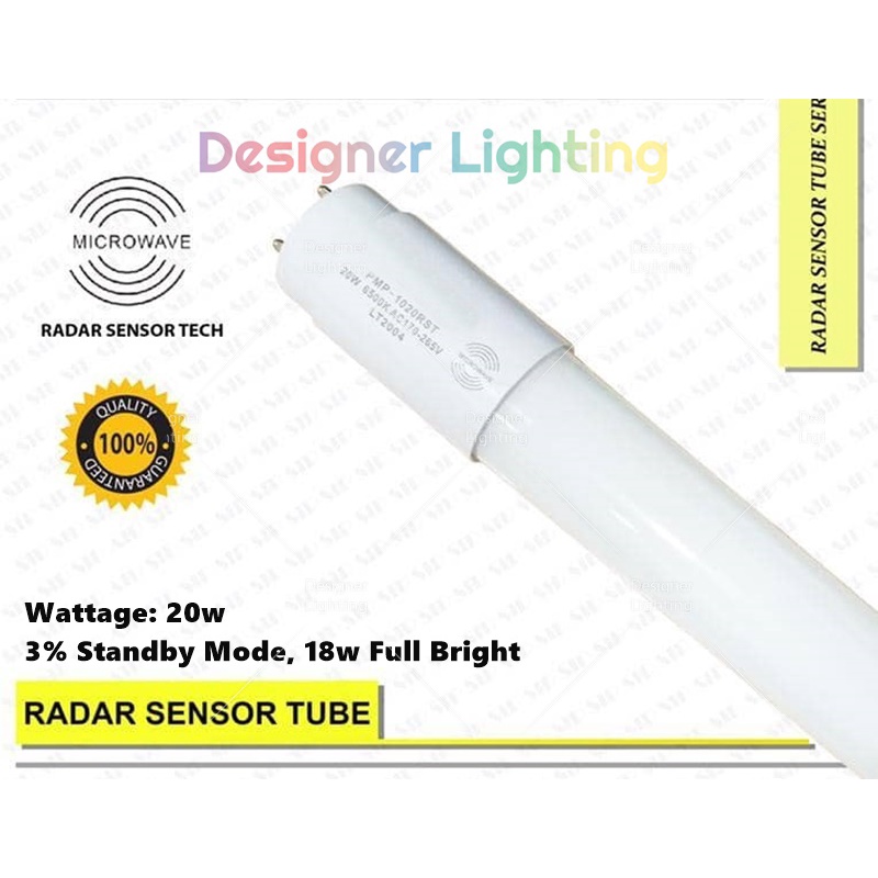 LED T8 18W Sensor Tube 4FT LED Tube Microwave Radar Sensor Motion ...