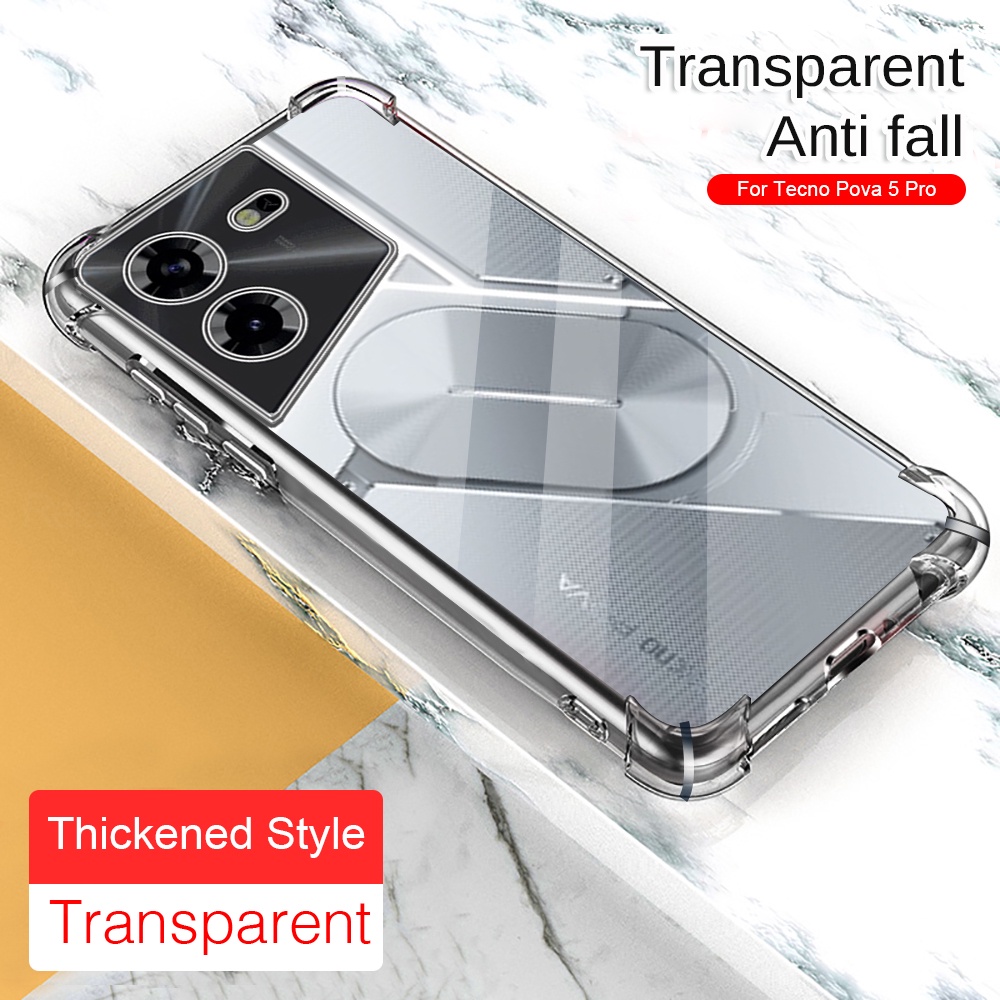 For Tecno Pova 5 Pro 4G Soft Silicone Protect Clear Shell Tecno Pova 5 Pro Case Tecon Pova5Pro ...