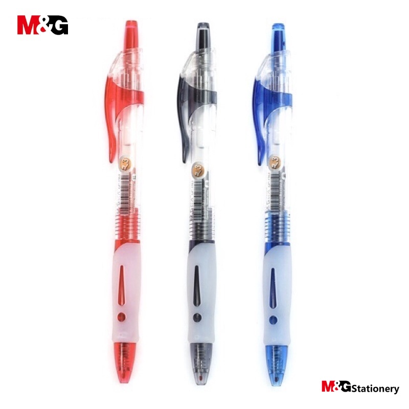 M&G Stationery 0.5mm Black Gel Pen, Ballpoint Pen Classic Press ...