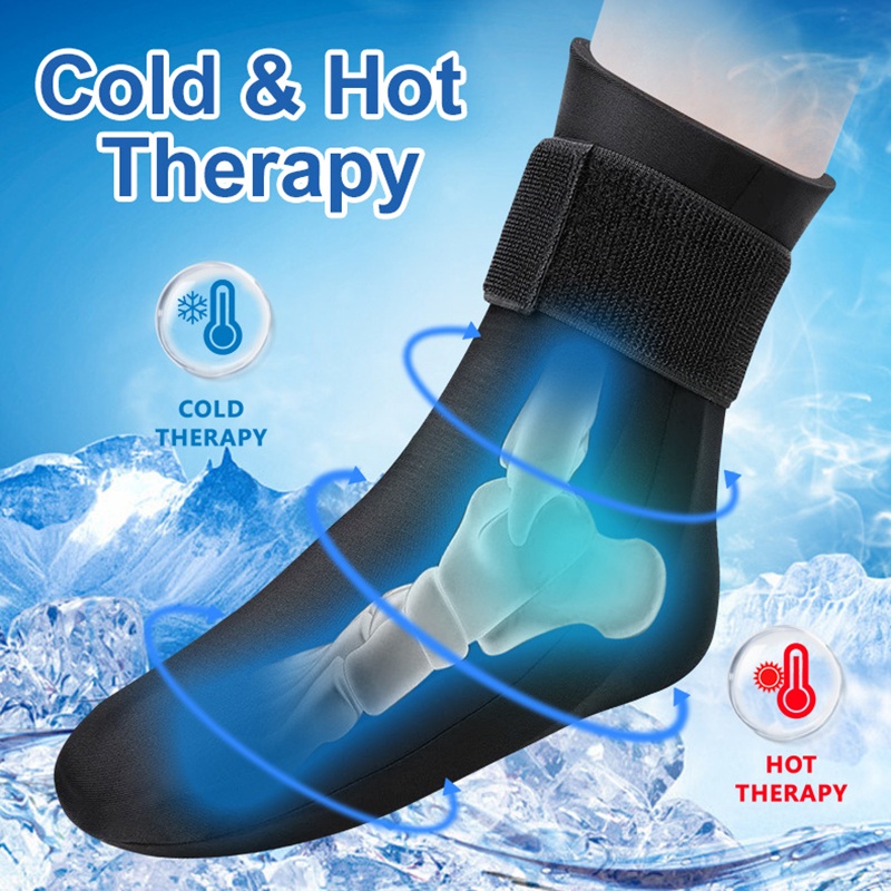 Reusable Hot And Cold Compress Gel Therapy Sock, Ankle Foot Ice Pack ...