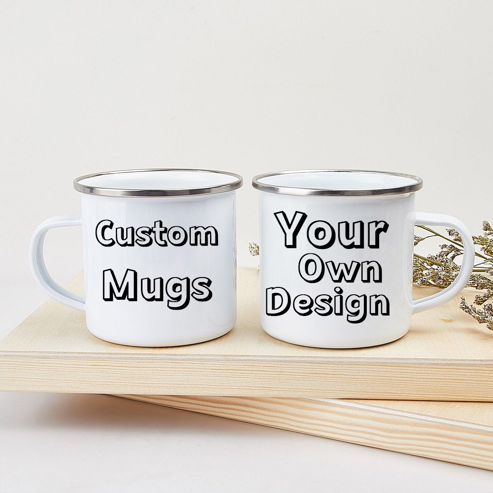 Personalalized Custom Your Own Deisgn Enamel Mug Water Cup Personalized ...