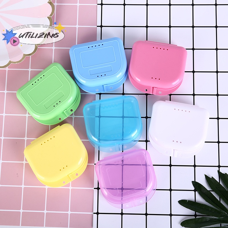 [UtilizingS] dental orthodontic retainer storage case box mouthguard ...