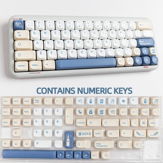 MOA Profile SOY MILK Keycaps PBT 141Keys/Set Five-sided Heat ...