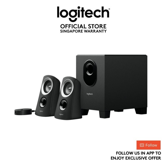 Logitech Z313 2.1 Computer Speaker System with Subwoofer - EBL (Rich ...