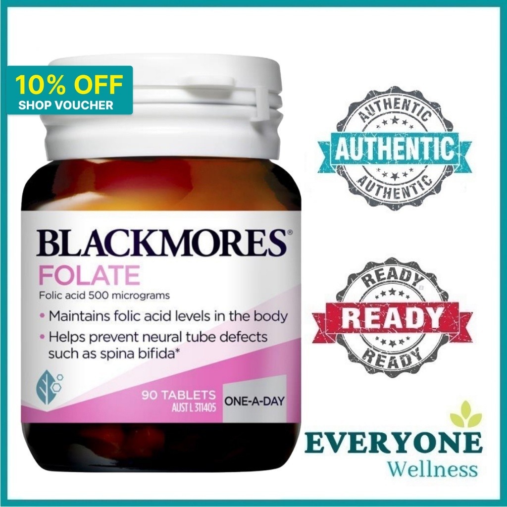 [Local Delivery] Blackmores Folate 500mg Folic Acid Vitamin 90 Tablets ...
