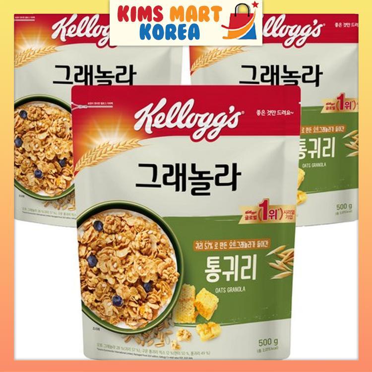 Kellogg's Granola Whole Oats Korean Breakfast Cereal 500g x 3pcs | Shopee Singapore