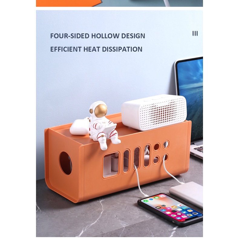 Cable Storage Box Power Board Wire Management Socket Strip Wire Case ...