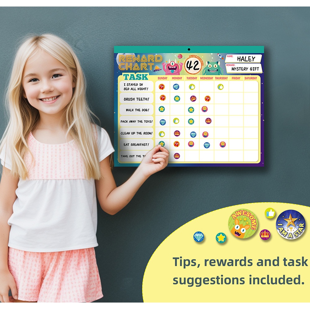 Magnetic Reward Chart for Kids Baby Preschool Good Habits To Develop ...