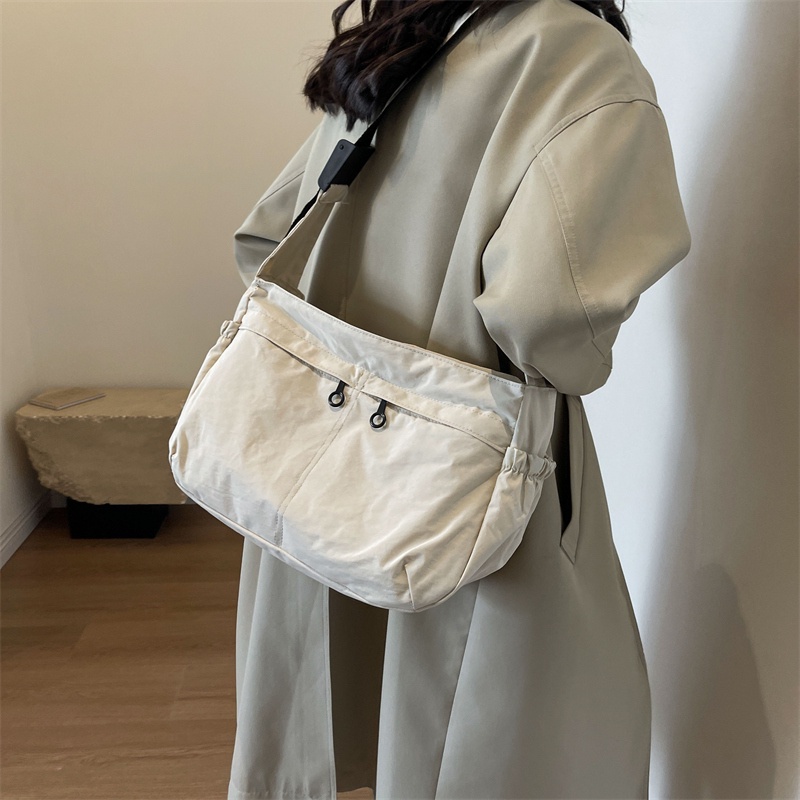 Japanese Soft Canvas Bag Women's Nylon Waterproof Shoulder Bag Small ...