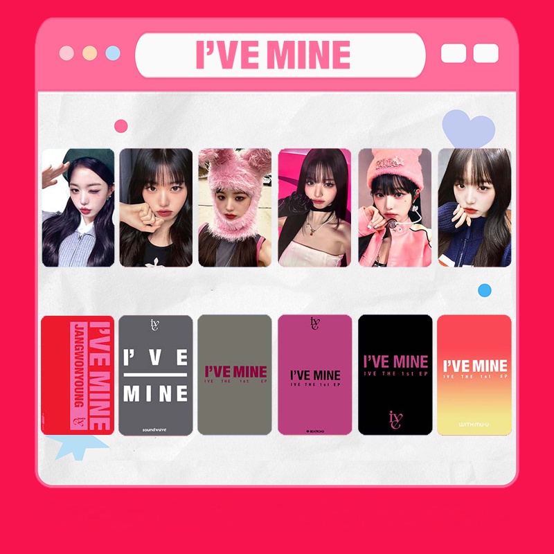 6-12pcs/set IVE New Album Baddie Photocards I'VE MINE SW BEATROAD Lomo Cards Yujin Rei Liz ...