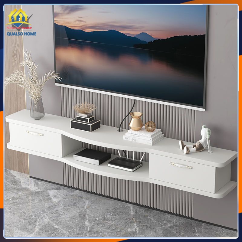Modern Minimalist Narrow Hanging TV Cabinet Wall-Mounted Living Room ...