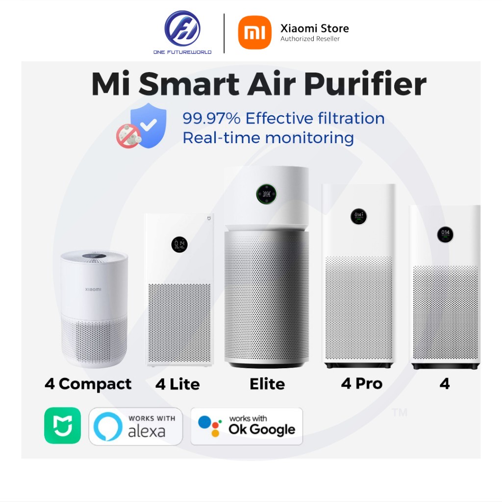 Xiaomi Mi Air Purifier New 4 Compact/4/4 Lite/4 Pro | 99.97% Filtration ...