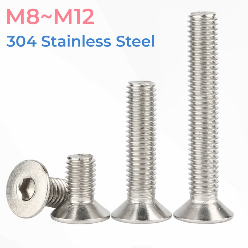 DIN7911 304 Stainless Steel Hexagon Hex Socket Flat Countersunk Head Furniture Screws Allen ...