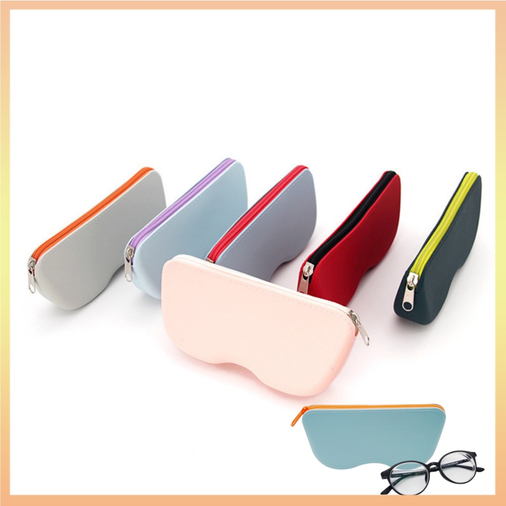 Silicone Zipper Eyeglasses Bag Waterproof Sunglasses Storage Bag Eco ...