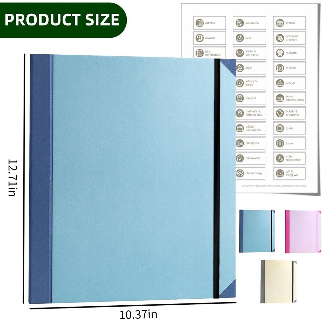 If I Die Binder - Veleron Life Organizer, Document Organizer Folio ...