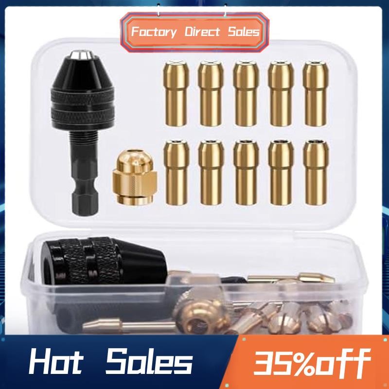12 Piece Drill Chuck Adapter Set Tool ,4486 Drill Chuck, 4485 Collets ...