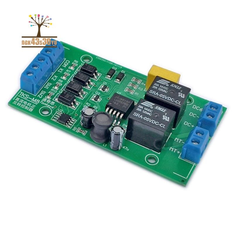 DC 6V 12V 24V DC Motor Forward and Reverse Controller 20A High Current with Limit Relay Driver ...