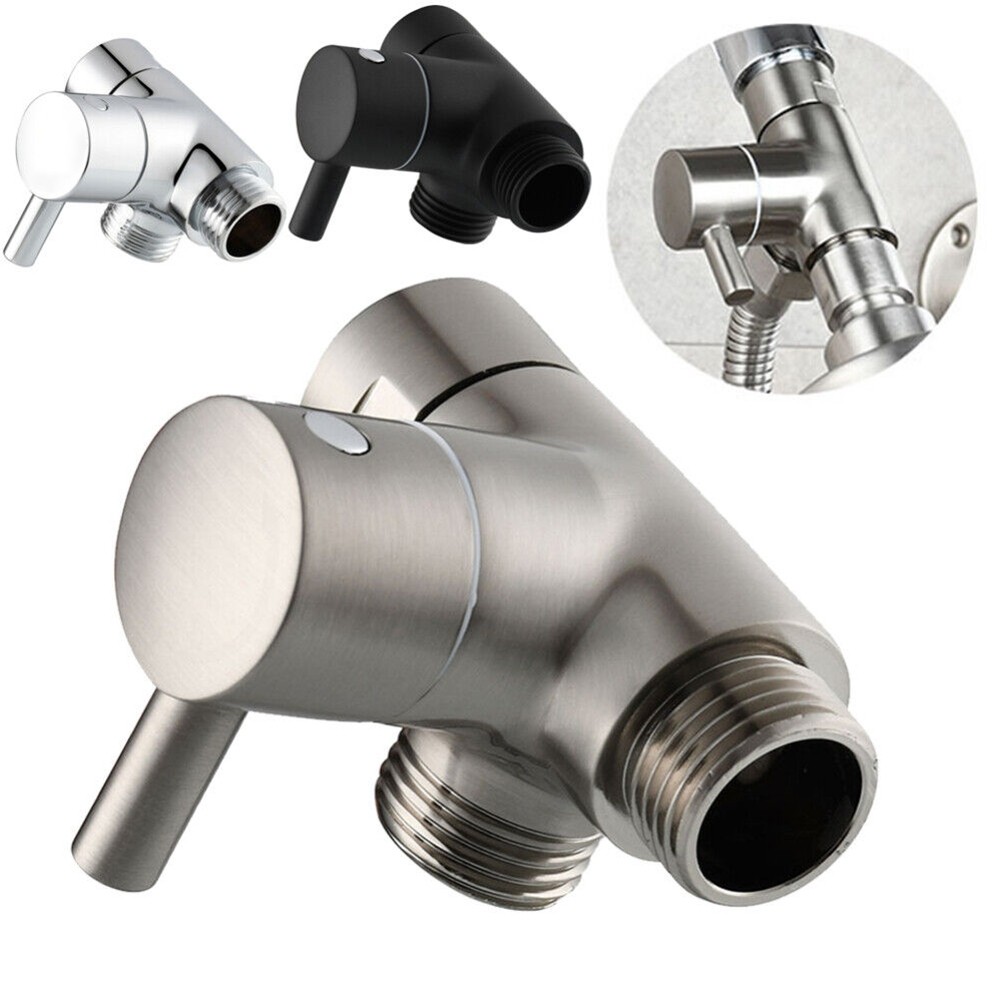 [HOT] 3 Way T-adapter G1/2 Shower Head Bracket Mount Valve Splitter ...
