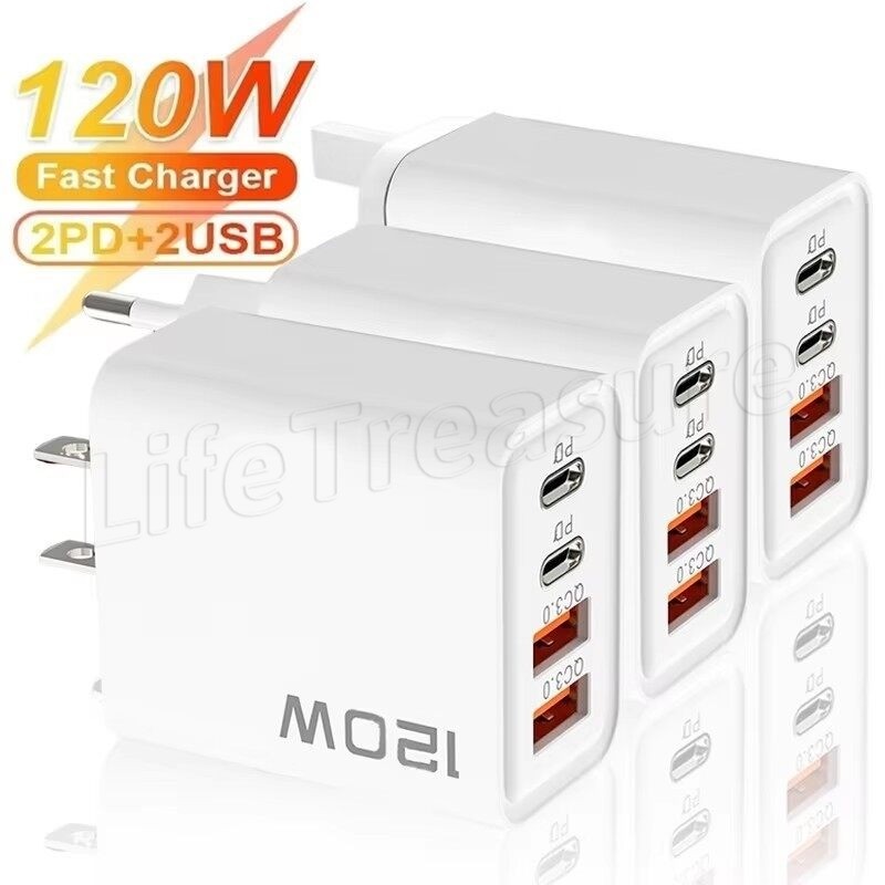 [ Featured ] 120W USB C Charger - High-speed Charging Connector - QC3.0 ...
